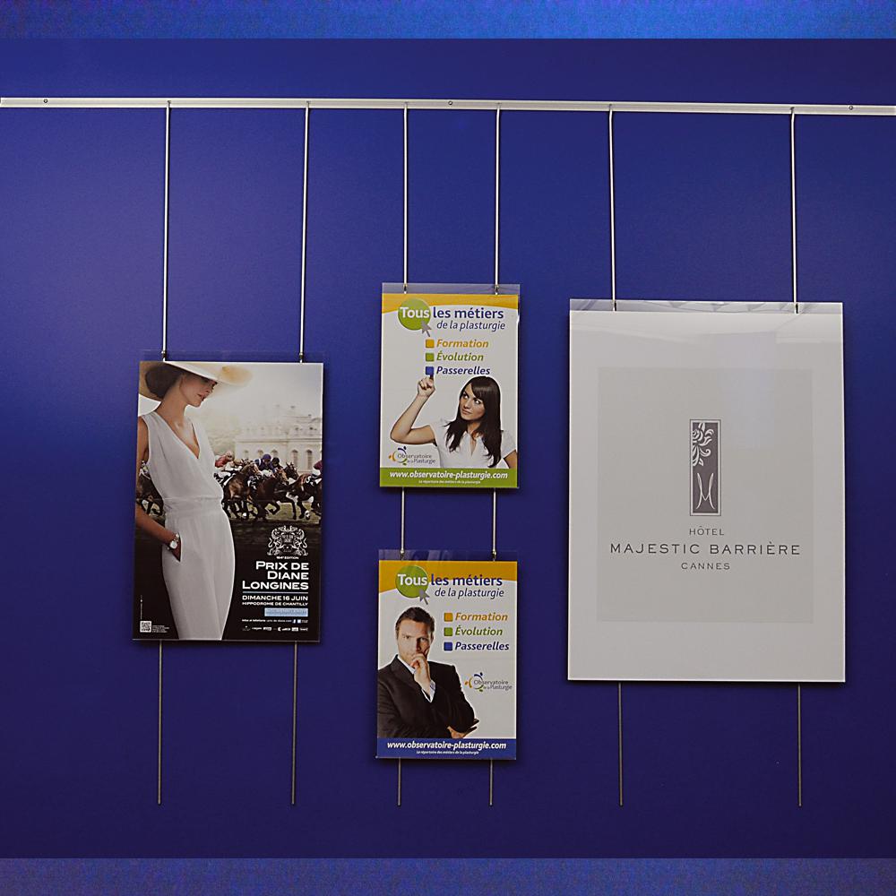 Cimaises supports tableaux - Cimaises et affichage sur câble Plexiglas ...